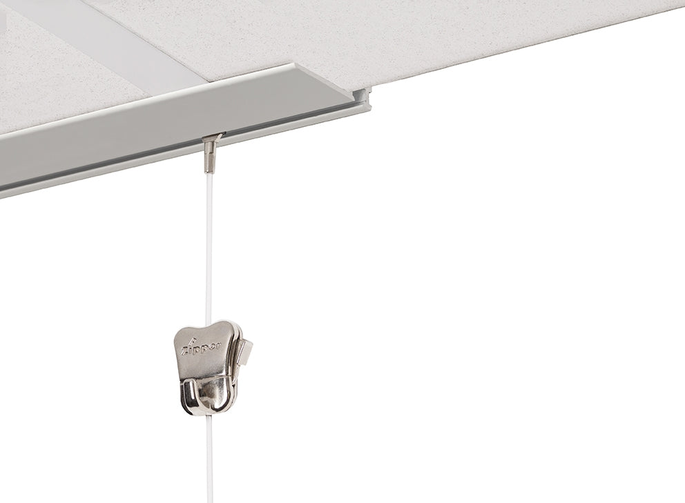 STAS Rail de Plafond Suspendu 200 cm en Aluminium Blanc